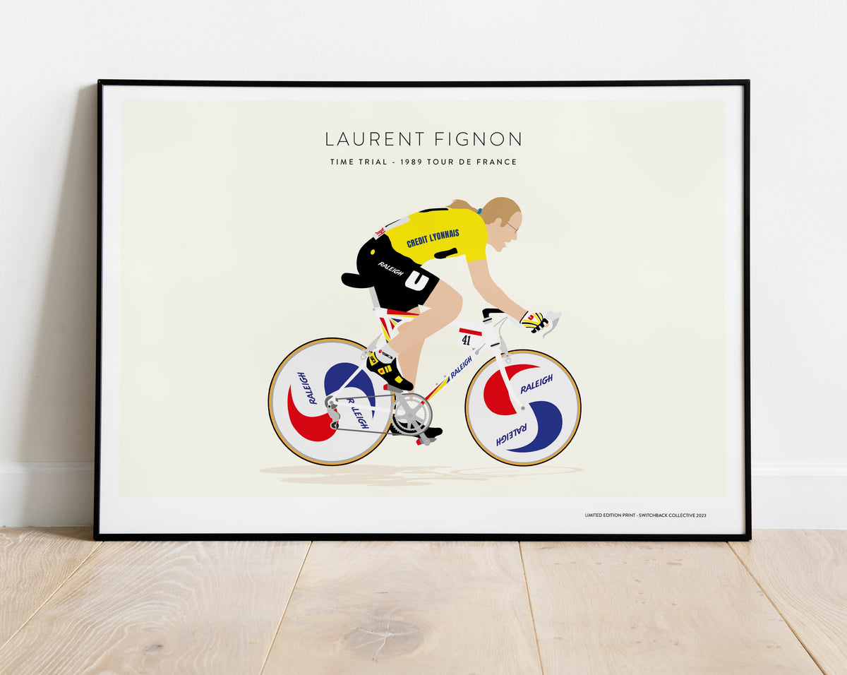 Laurent Fignon, Time Trial, 1989 Tour - Limited Edition Print ...
